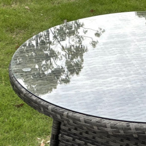 Satin Toughened Bespoke Round Glass Table Top | Bespoke Glass Products